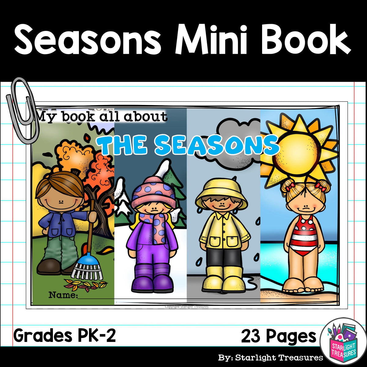 Seasons Mini Book for Early Readers – Starlight Treasures LLC