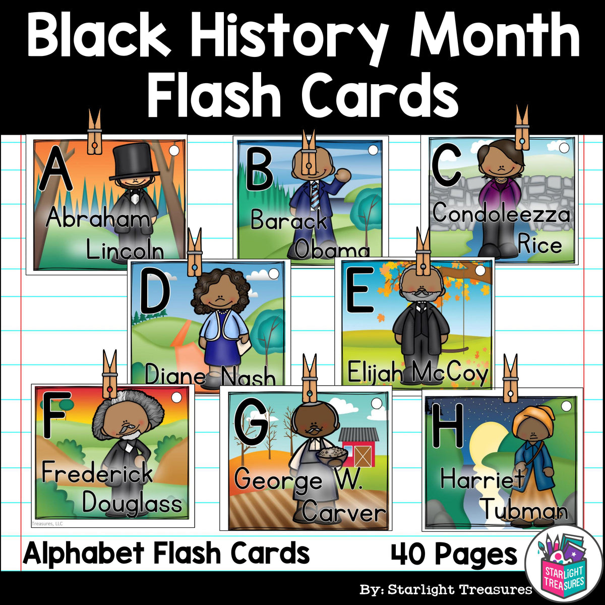 Black History Month Flash Cards – Starlight Treasures LLC