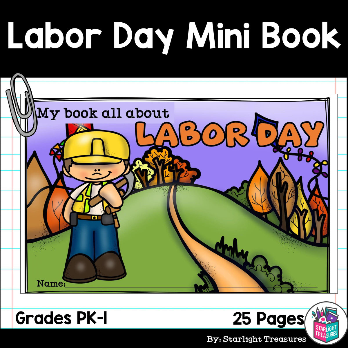 Labor Day Mini Book for Early Readers – Starlight Treasures LLC