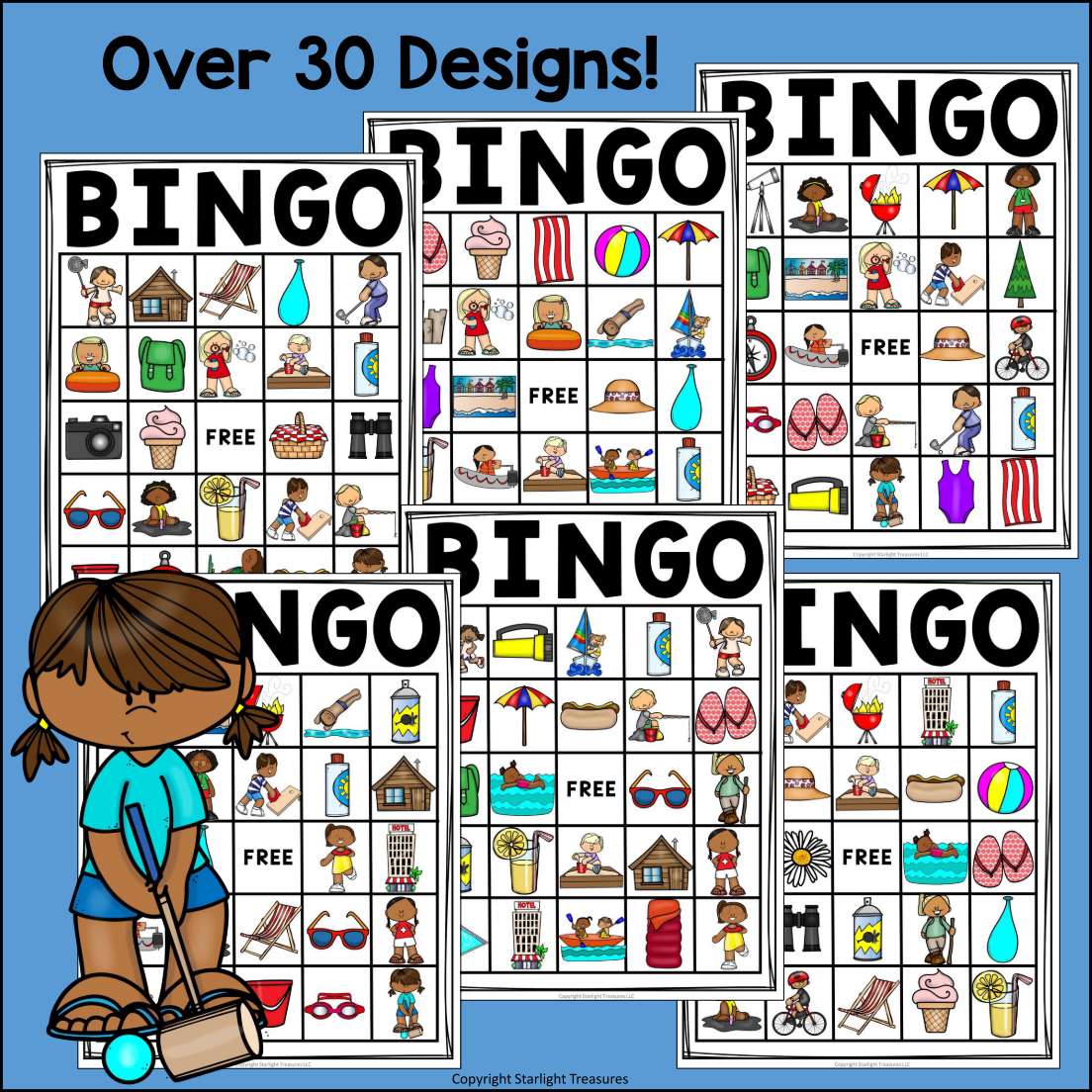 Summer Fun Bingo Cards for Early Readers - Summer Bingo FREEBIE ...