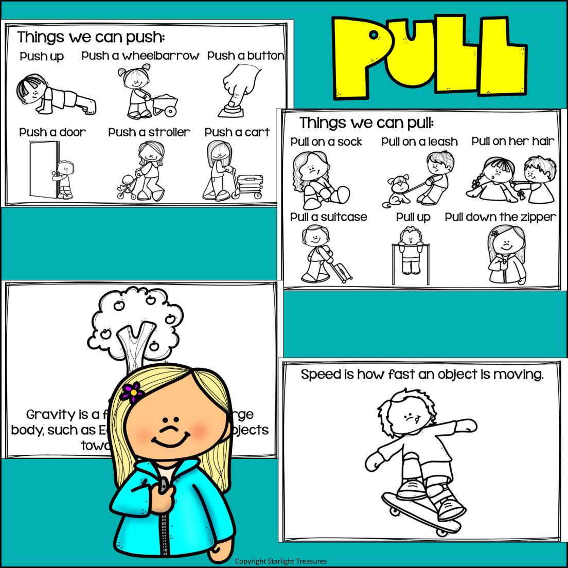 Force and Motion Mini Book for Early Readers: Physical Science, Push a ...