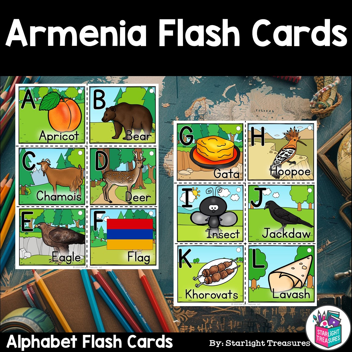 Alphabet Flash Cards for Early Readers - Country of Armenia – Starlight ...