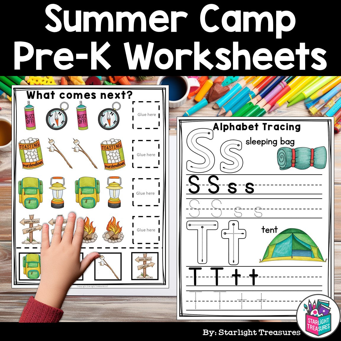 Camping Pre-K Kindergarten Worksheets for Early Readers - Summer Camp ...