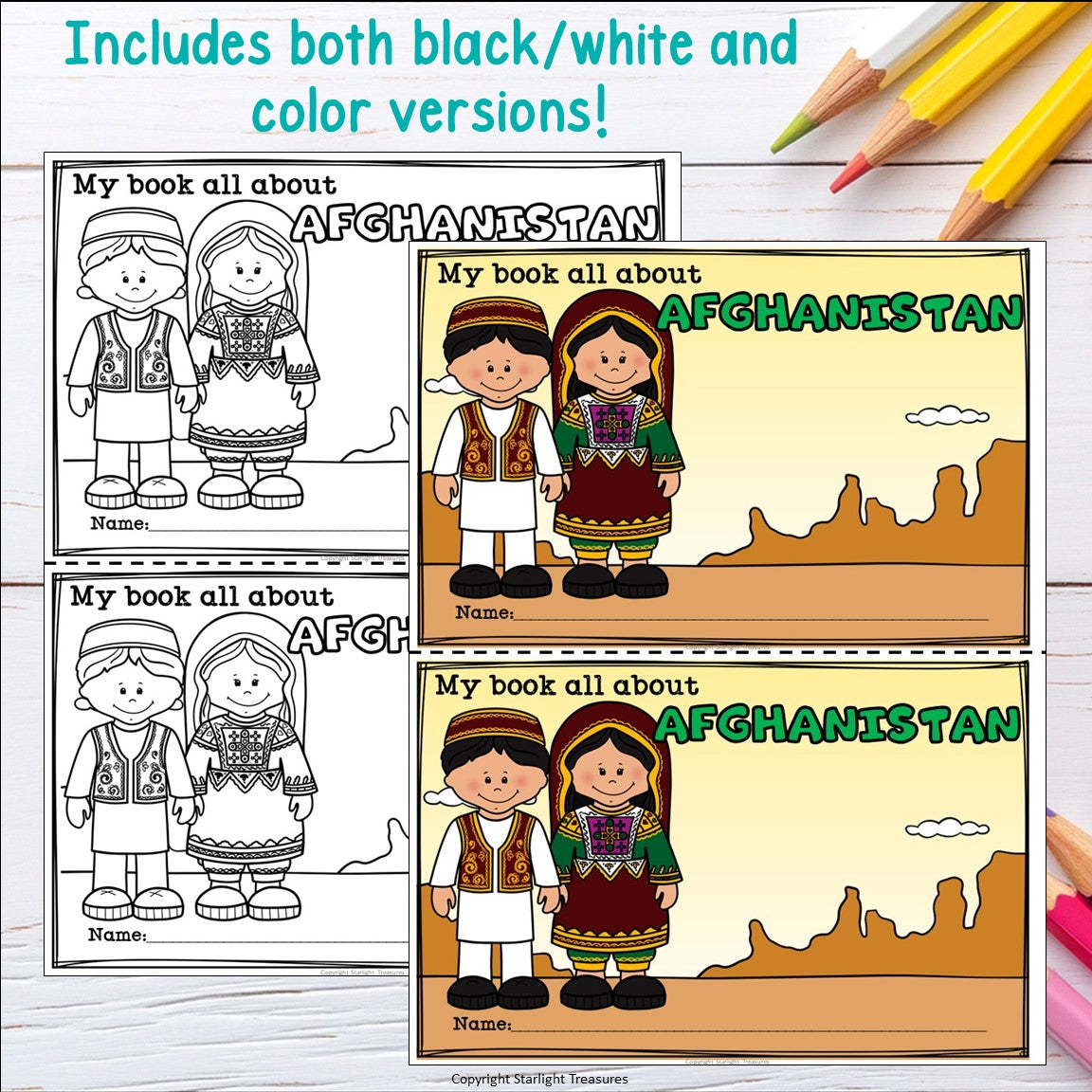 Afghanistan Mini Book for Early Readers - A Country Study – Starlight ...