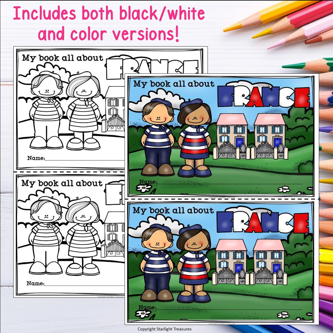 France Mini Book for Early Readers - A Country Study – Starlight ...