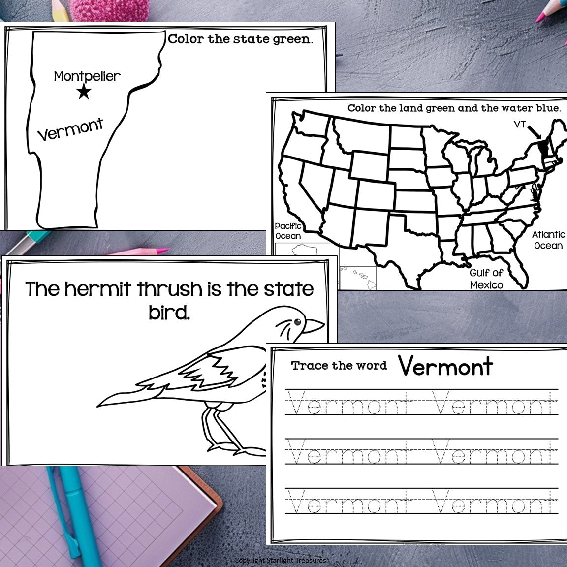 Vermont Mini Book for Early Readers - A State Study – Starlight ...