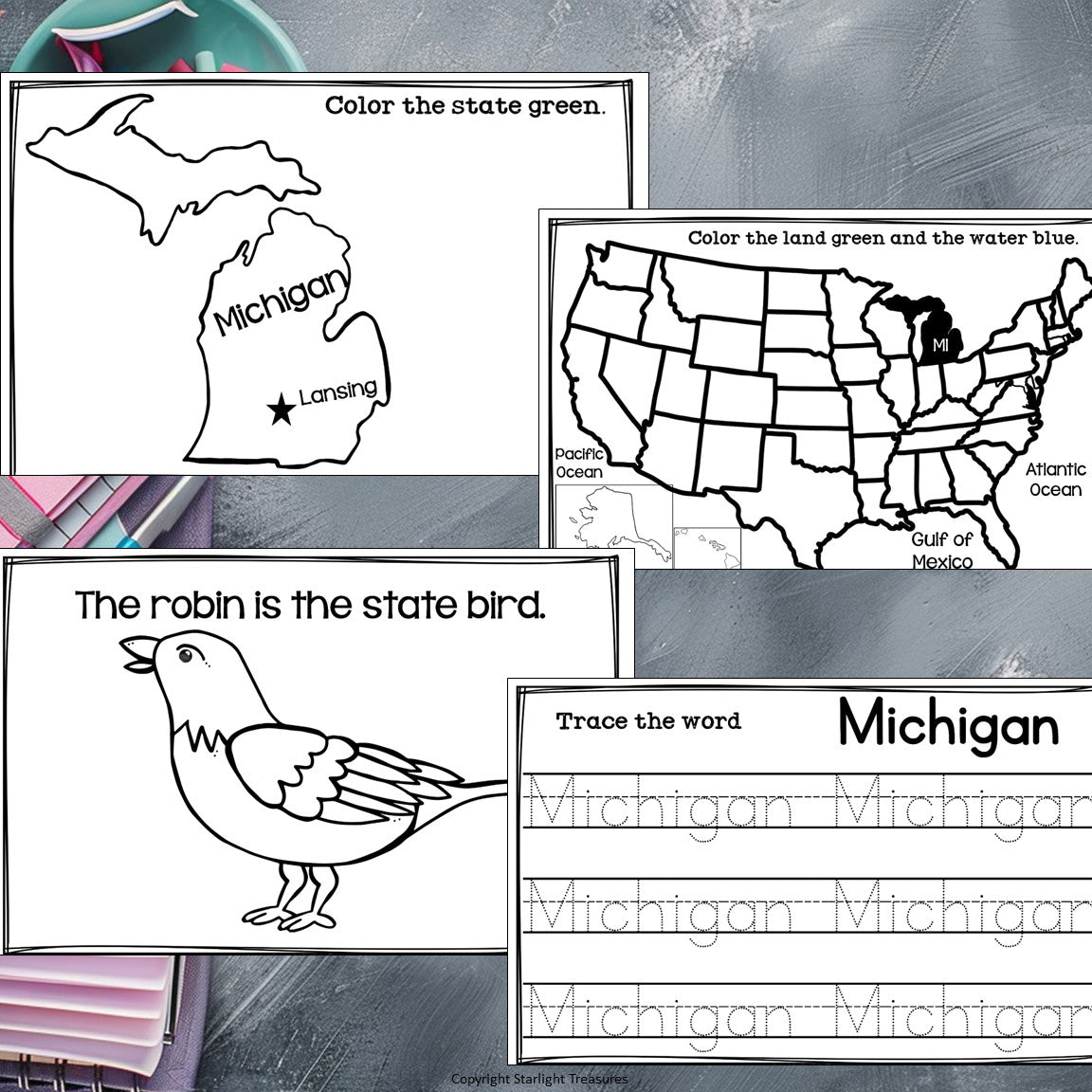Michigan Mini Book for Early Readers - A State Study – Starlight ...