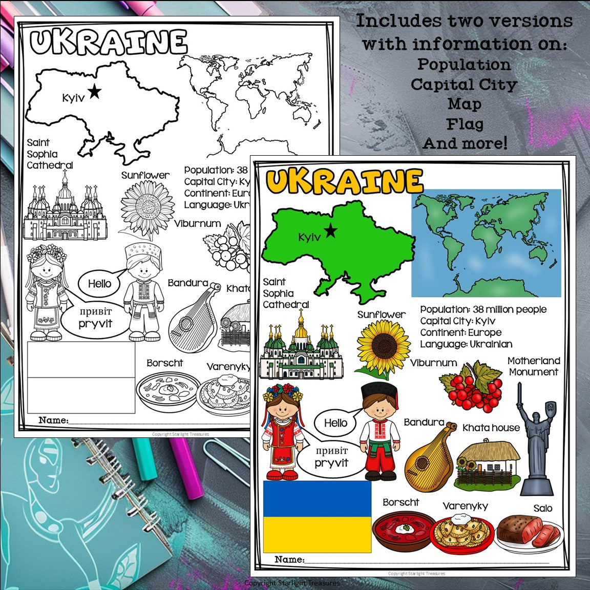 Ukraine Fact Sheet for Early Readers - A Country Study – Starlight ...