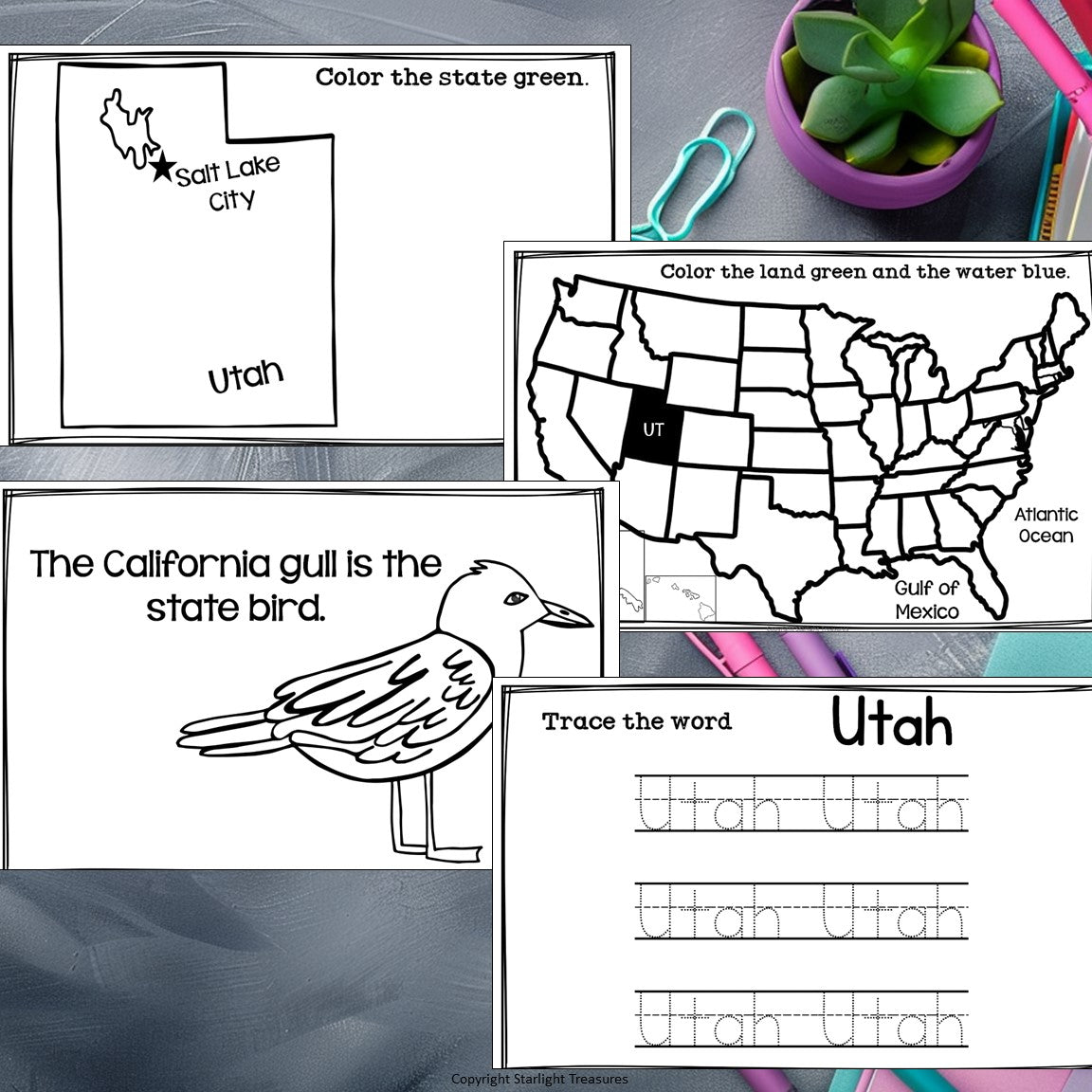 Utah Mini Book for Early Readers - A State Study – Starlight Treasures LLC