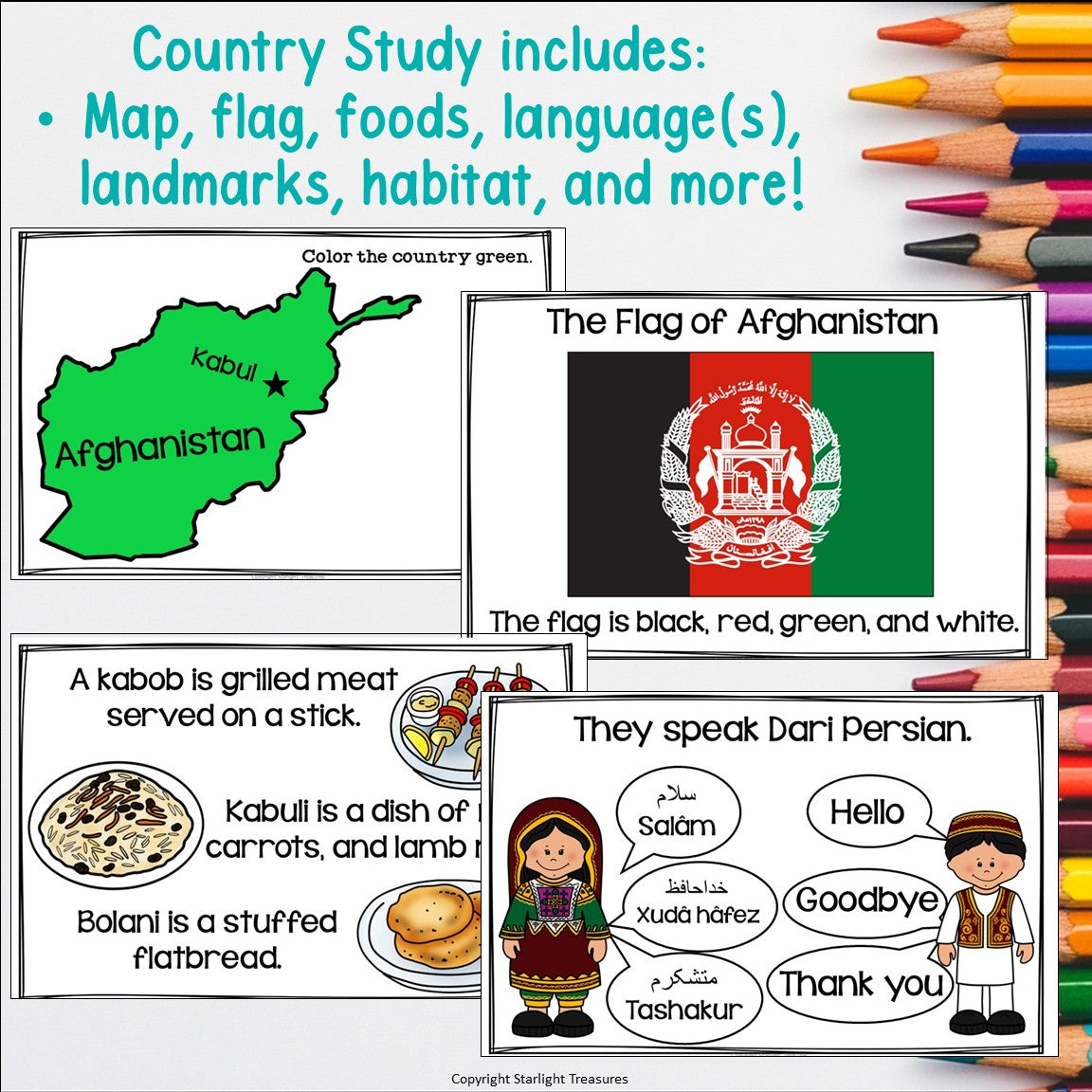 Afghanistan Mini Book for Early Readers - A Country Study – Starlight ...