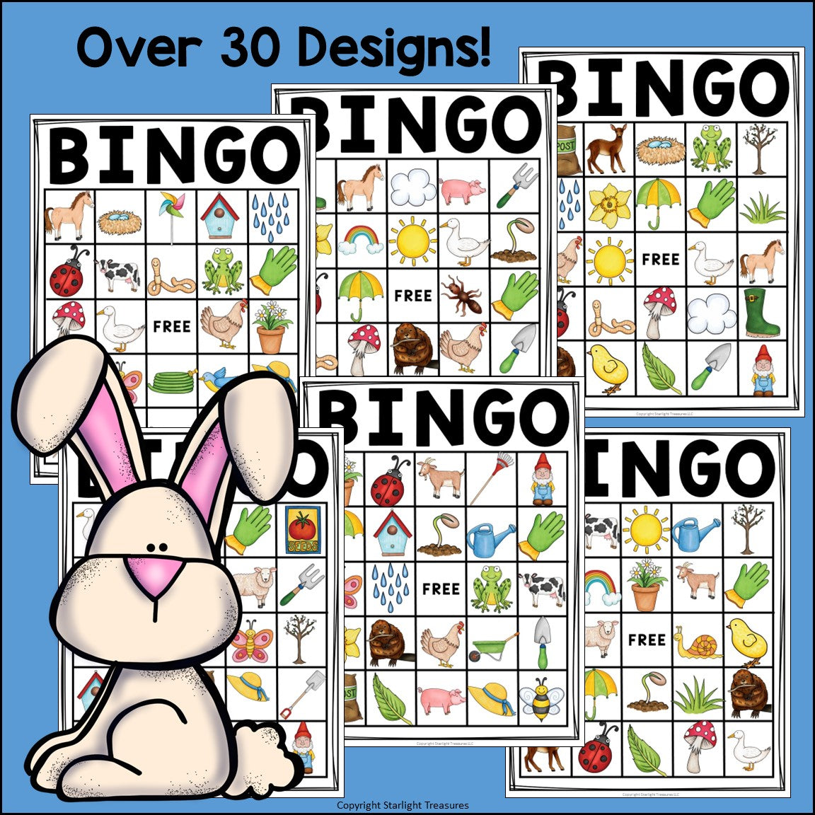 Spring Bingo Cards For Early Readers Spring Bingo Freebie Starlight