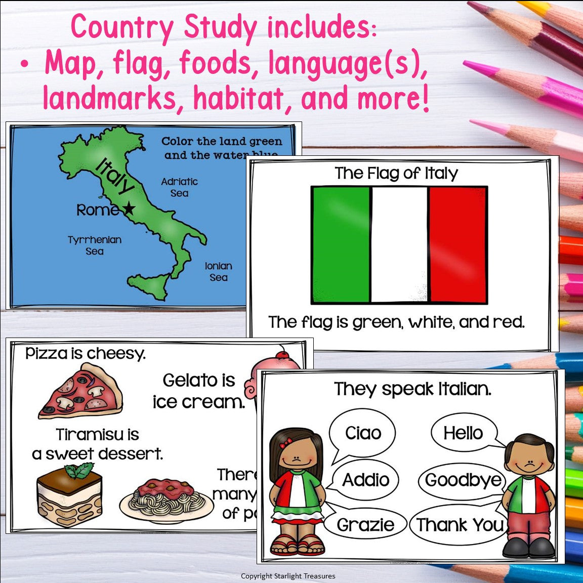 Italy Mini Book for Early Readers - A Country Study – Starlight ...