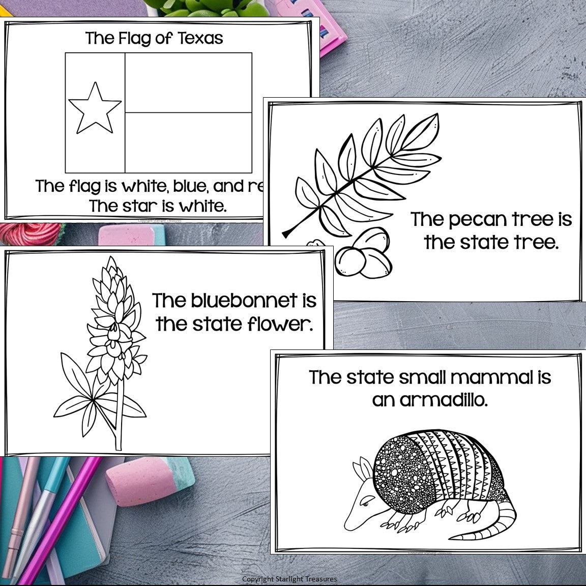 Texas Mini Book for Early Readers - A State Study – Starlight Treasures LLC