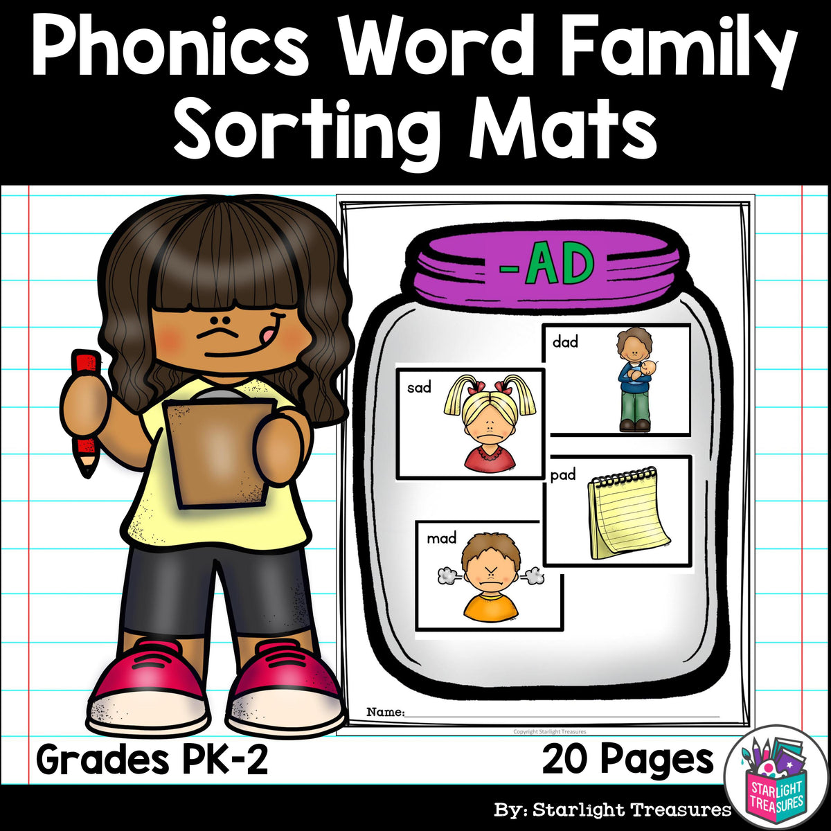 Word Family Sorting Mats for Early Readers - Phonics FREEBIE ...