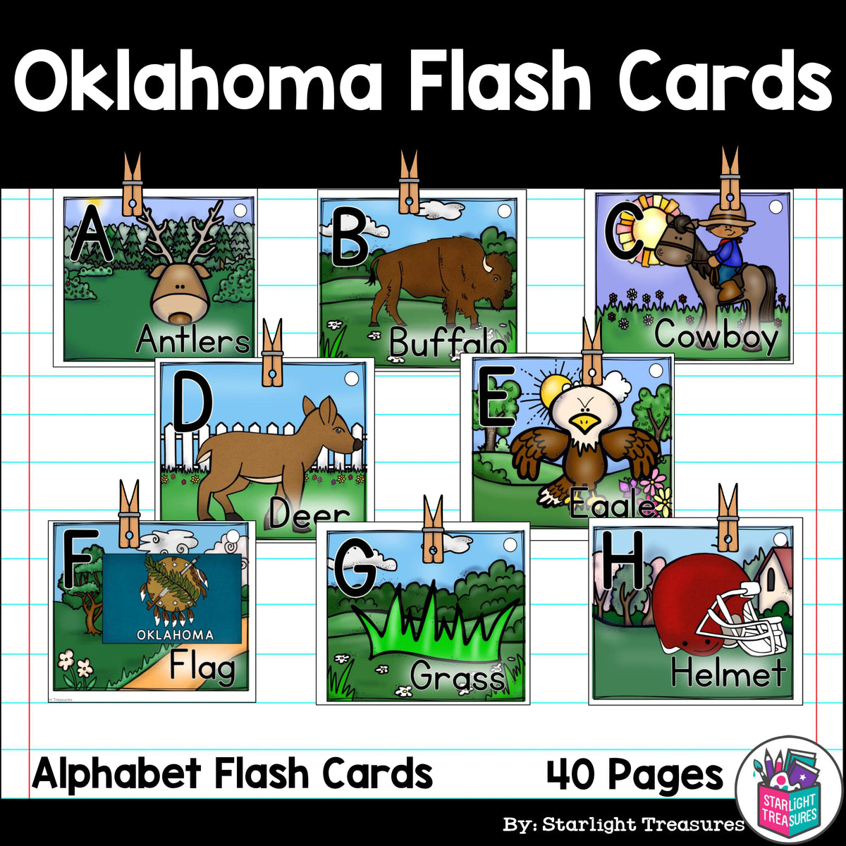 Alphabet Flash Cards for Early Readers - State of Oklahoma – Starlight ...