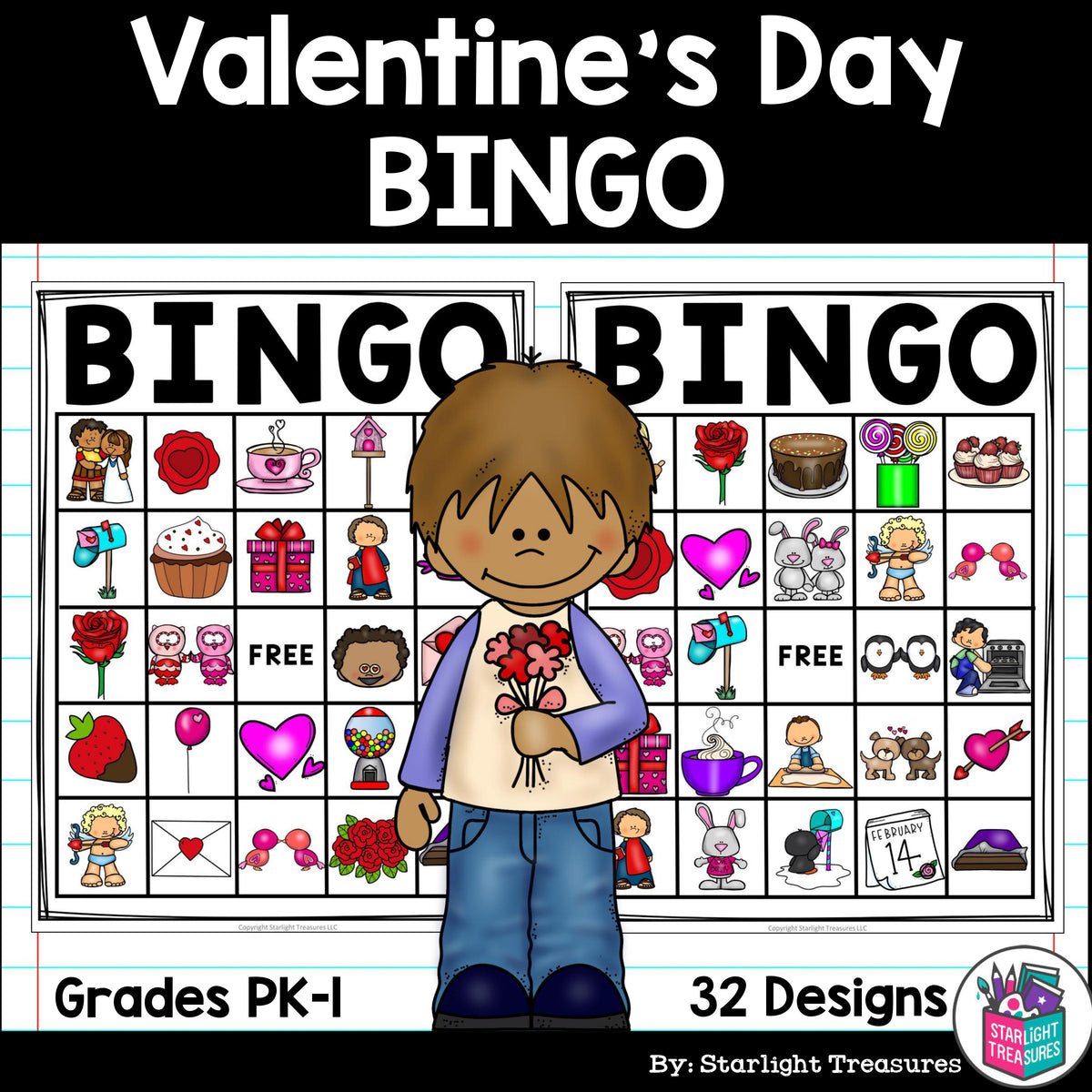 Valentine's Day Bingo Cards for Early Readers - Valentine Bingo FREEBI ...