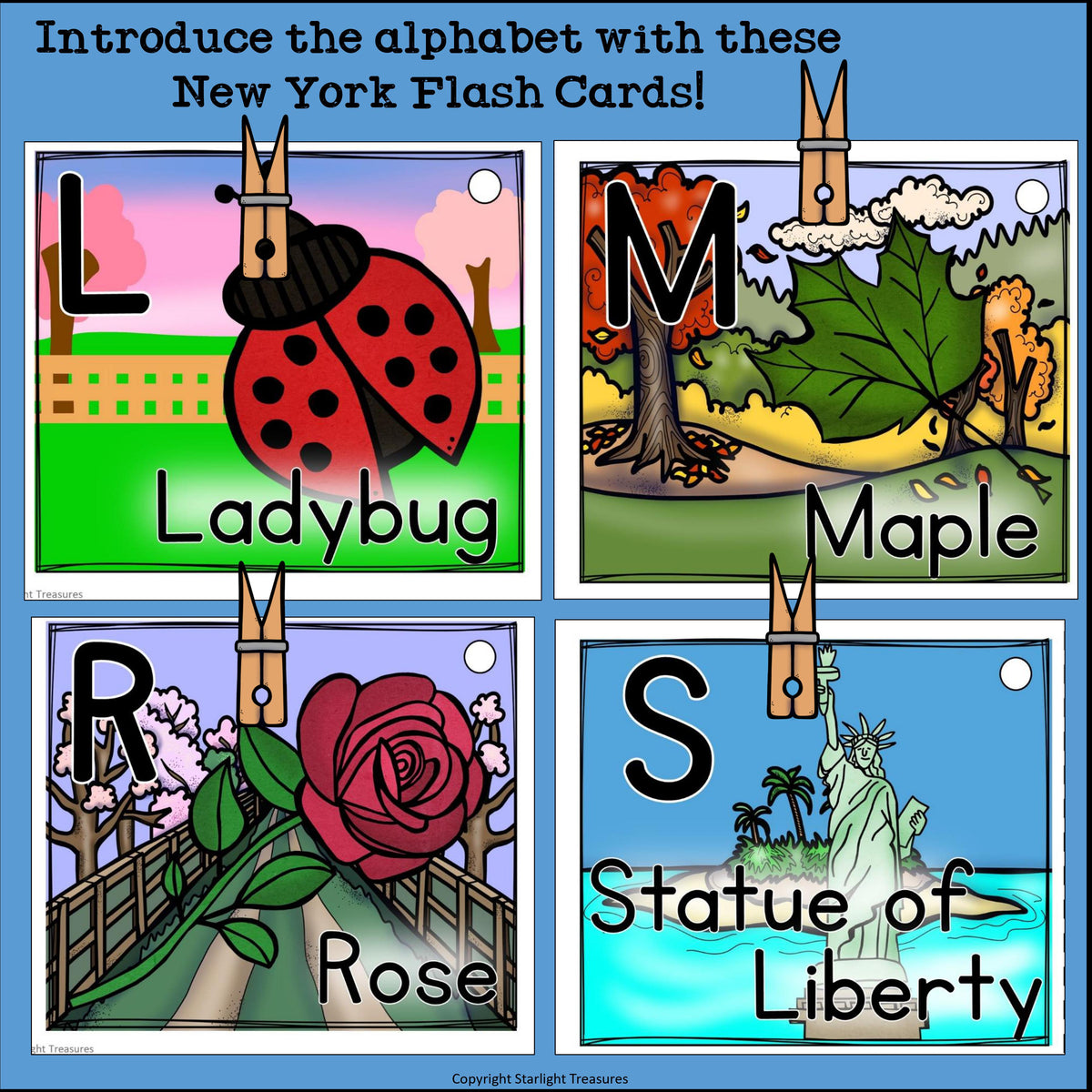 Alphabet Flash Cards for Early Readers - State of New York – Starlight ...