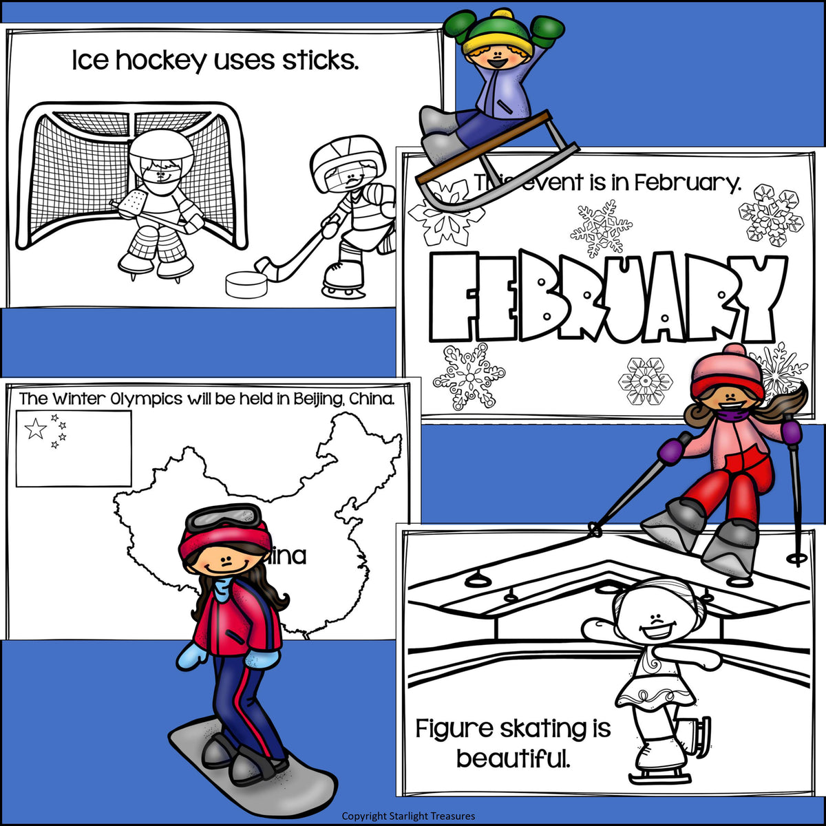 Winter Games 2022 Mini Book for Early Readers – Starlight Treasures LLC