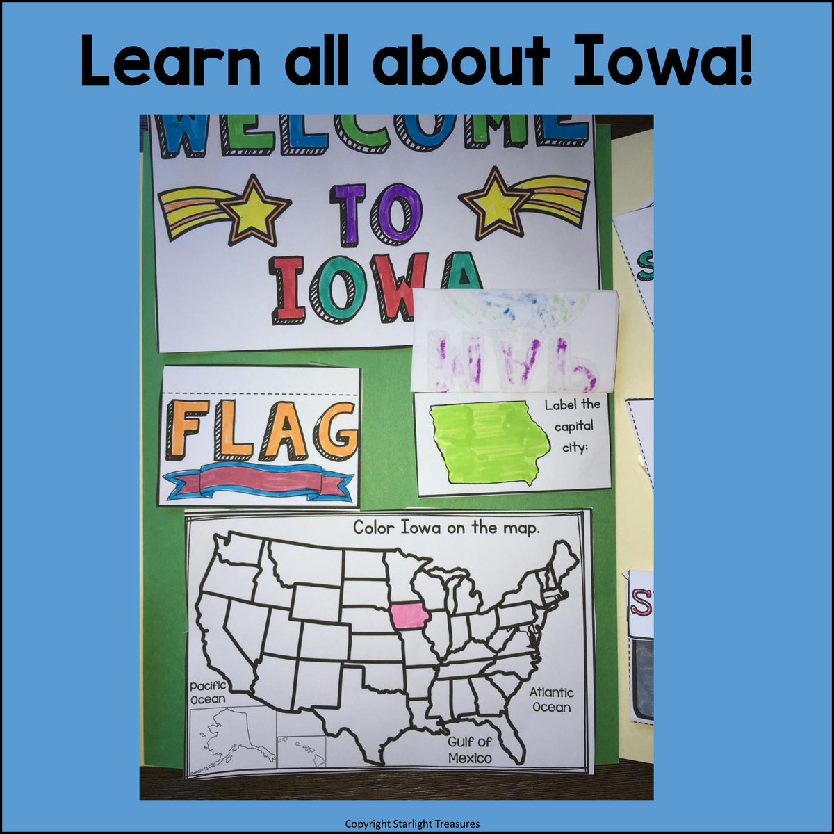 Iowa Lapbook for Early Learners - A State Study – Starlight Treasures LLC