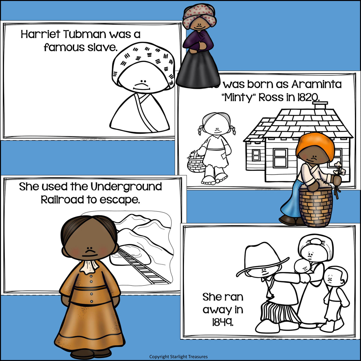 Harriet Tubman Mini Book for Early Readers: Black History Month ...