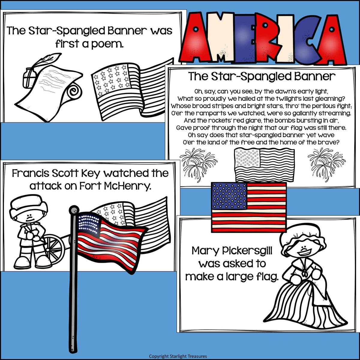 Star-Spangled Banner Mini Book for Early Readers: American Symbols ...