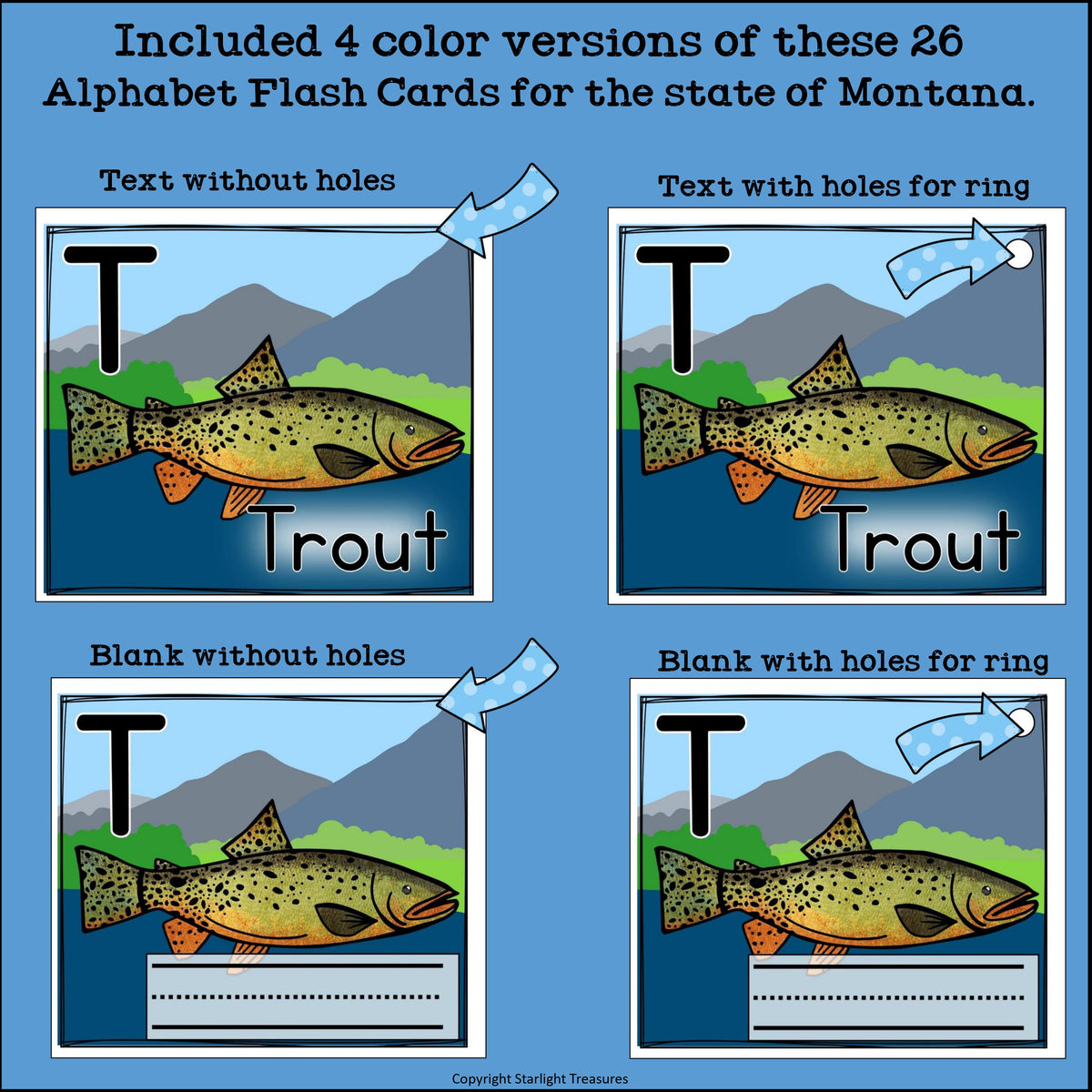 Alphabet Flash Cards for Early Readers - State of Montana – Starlight ...