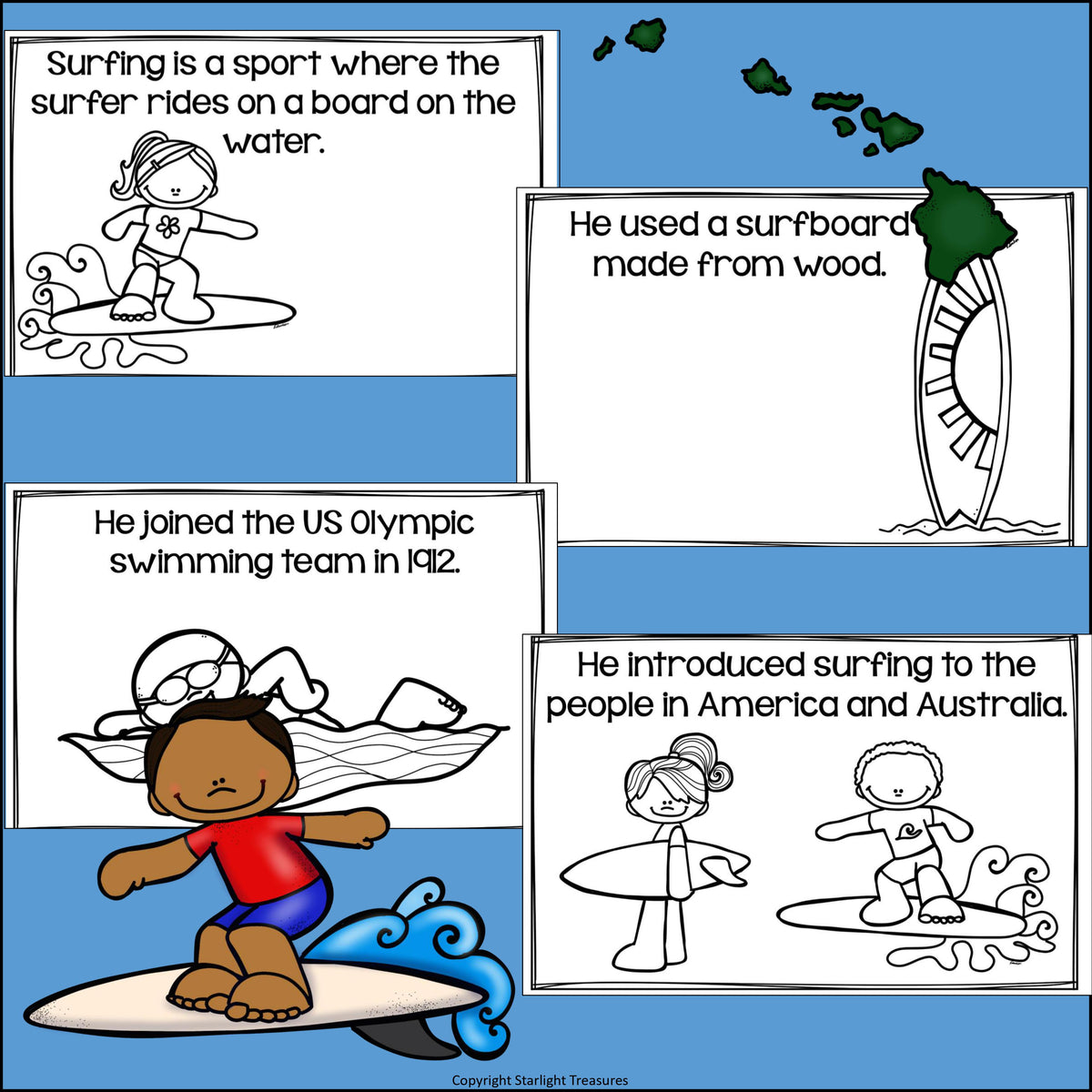 Duke Kahanamo Mini Book for Early Readers: Asian/Pacific Islander Heri ...