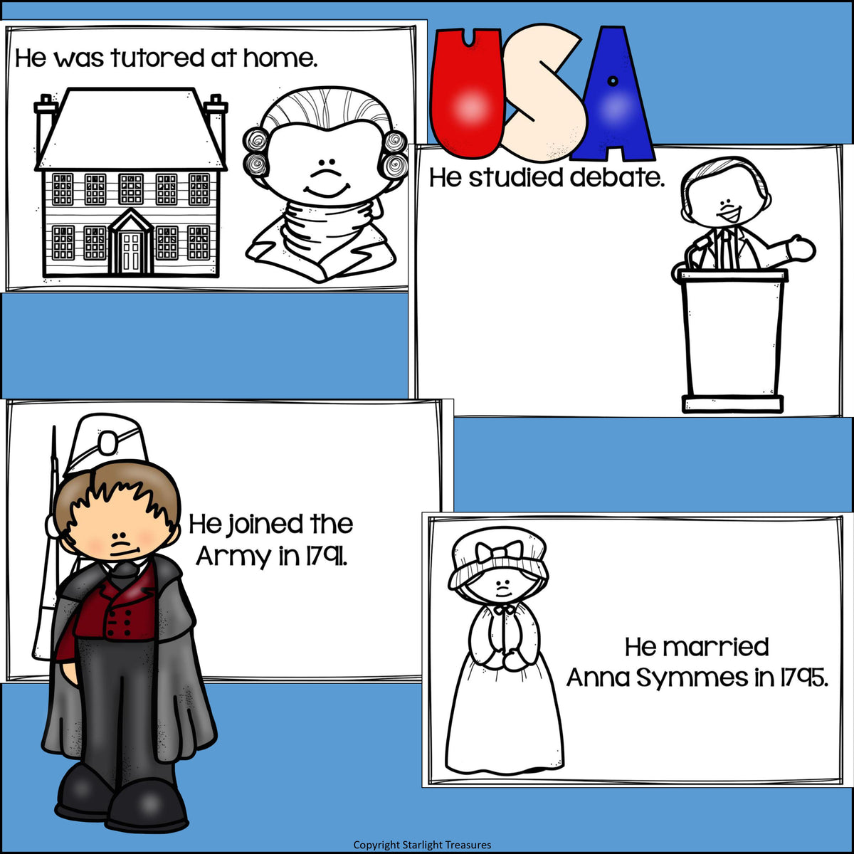 William Henry Harrison Mini Book for Early Readers: Presidents' Day ...