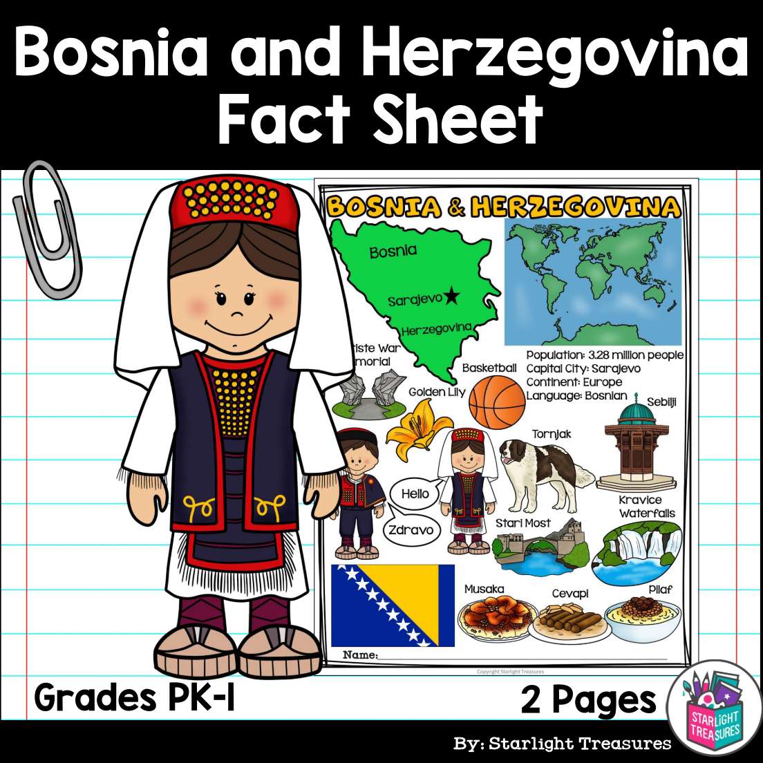 Bosnia and Herzegovina Fact Sheet for Early Readers – Starlight ...