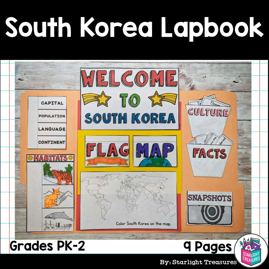 South Korea Lapbook for Early Learners - A Country Study – Starlight ...