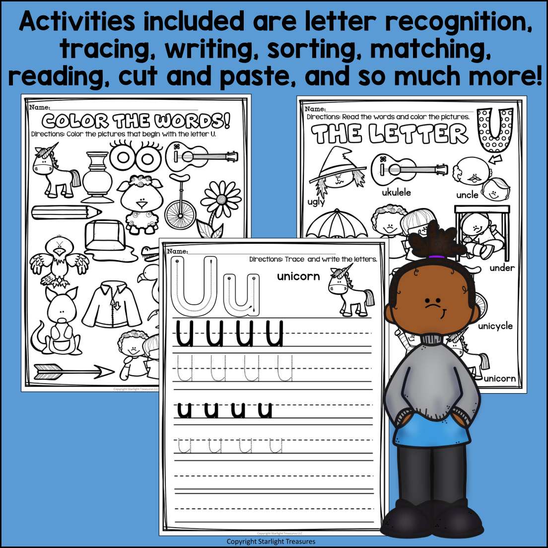 Alphabet Letter of the Week Worksheets for Early Readers - Letter U ...