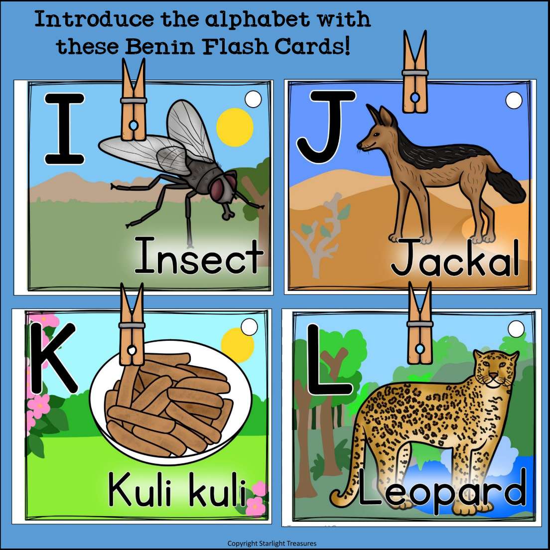 Alphabet Flash Cards for Early Readers - Country of Benin – Starlight ...