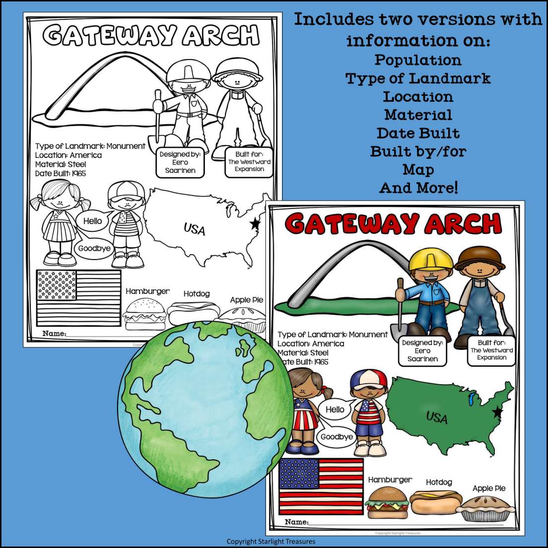 Gateway Arch Fact Sheet for Early Readers - World Landmarks – Starlight ...