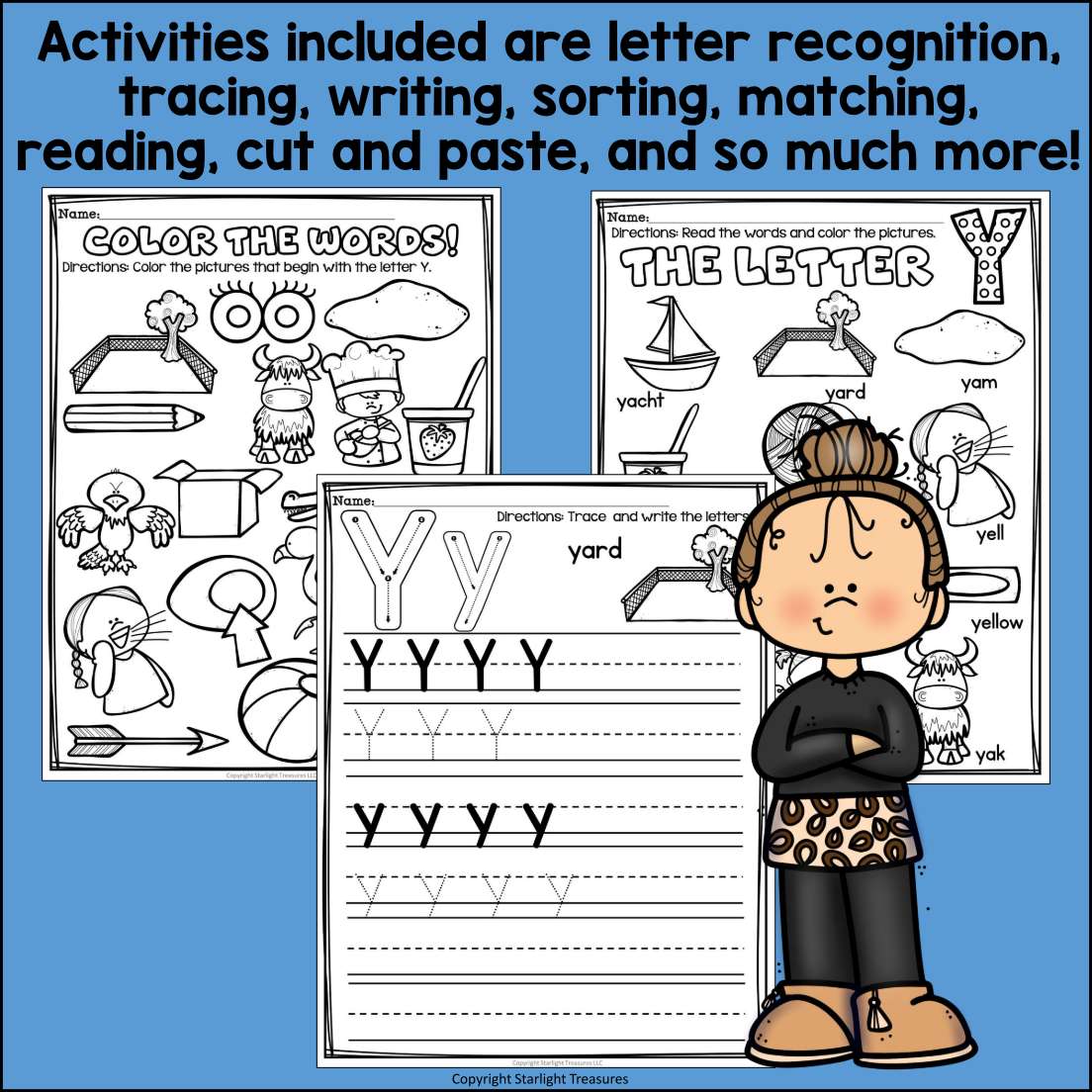 Alphabet Letter of the Week Worksheets for Early Readers - Letter Y ...
