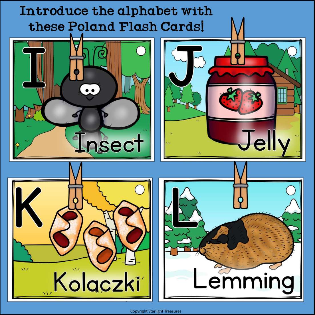 Alphabet Flash Cards for Early Readers - Country of Poland – Starlight ...