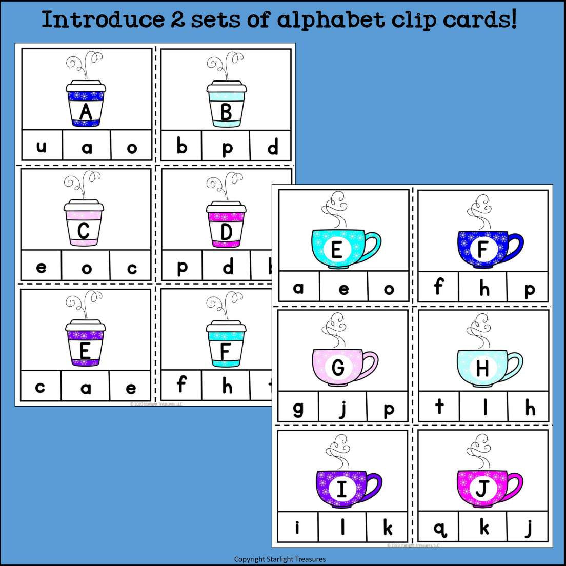 Winter Alphabet Clip Cards for Early Readers - Alphabet Clip Cards FRE ...