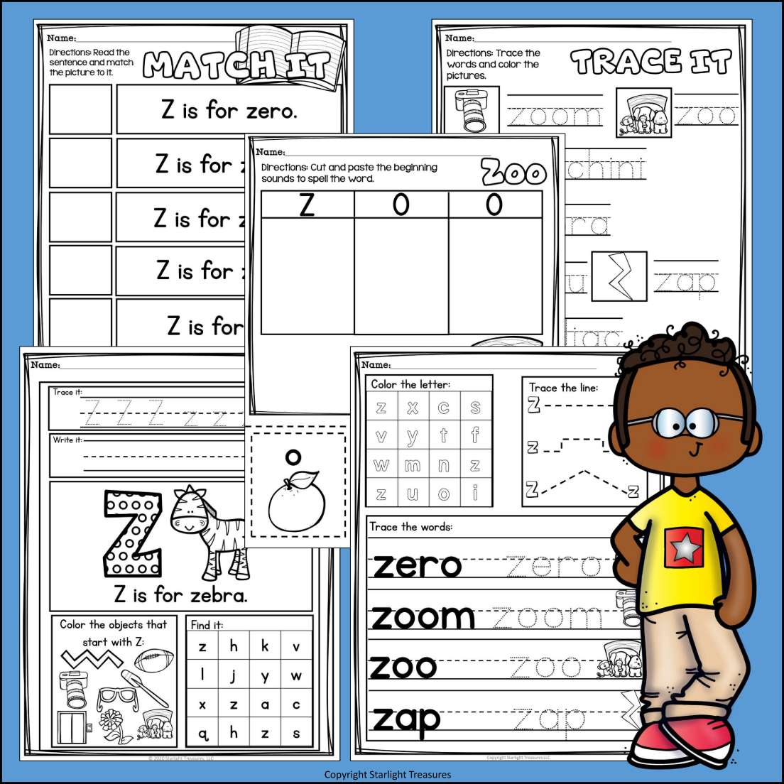Alphabet Letter of the Week Worksheets for Early Readers - Letter Z ...