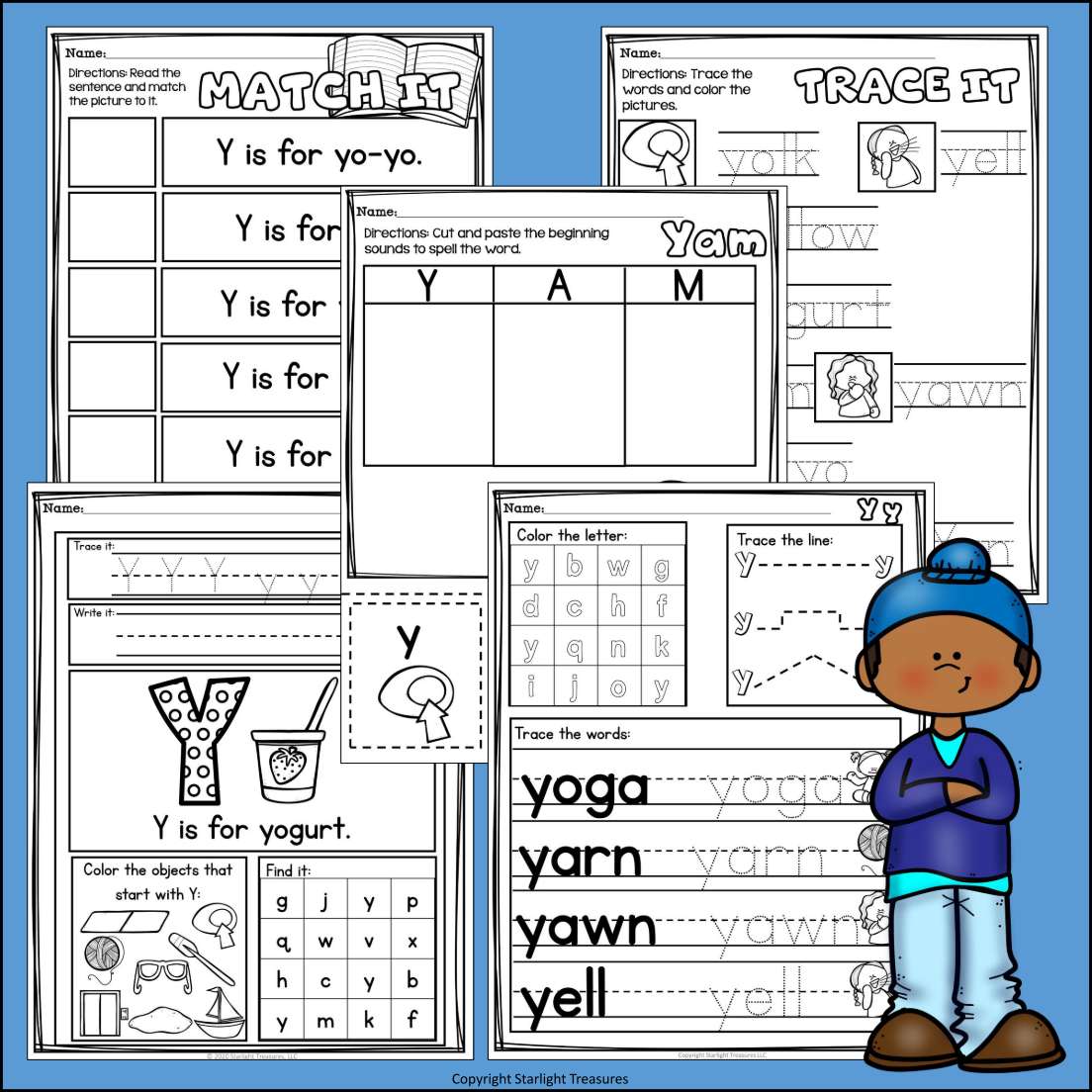 Alphabet Letter of the Week Worksheets for Early Readers - Letter Y ...