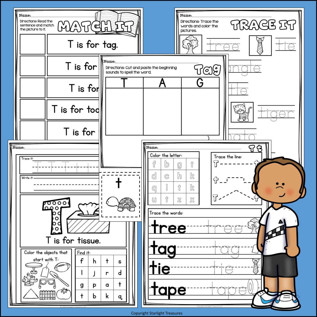 Alphabet Letter of the Week Worksheets for Early Readers - Letter T ...
