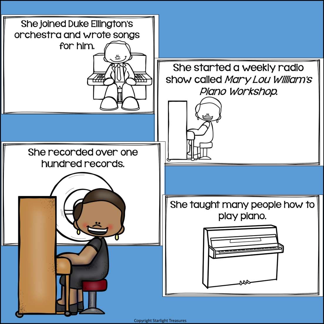 Mary Lou Williams Mini Book for Early Readers: Black History Month ...