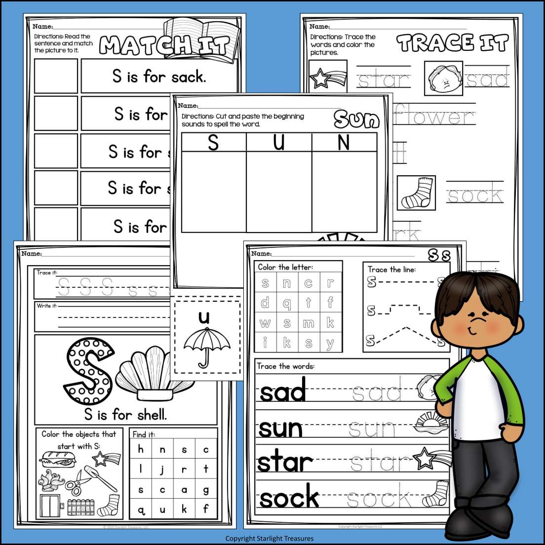 Alphabet Letter of the Week Worksheets for Early Readers - Letter S ...