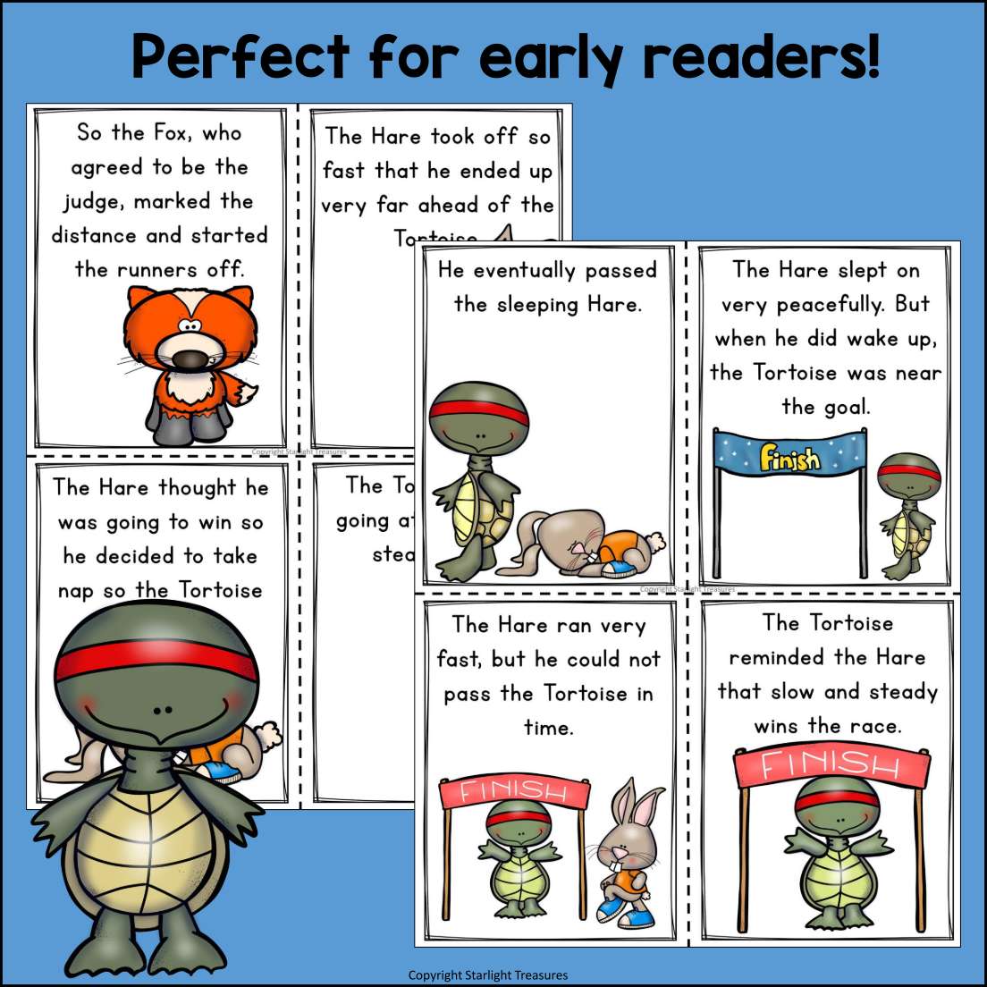 The Tortoise and the Hare Mini Book for Early Readers - Aesop's Fables ...