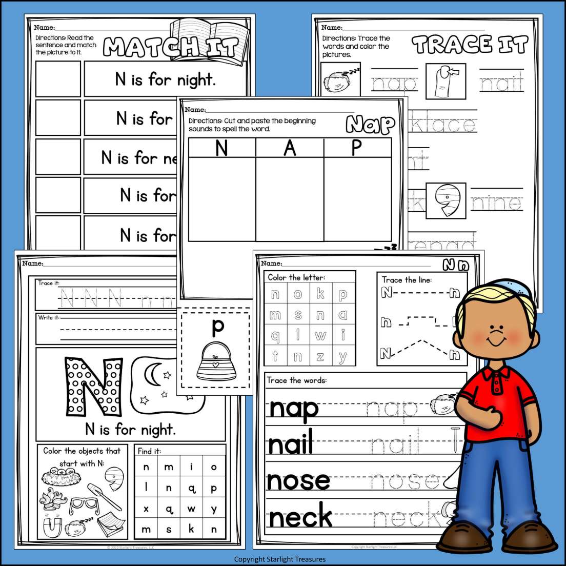 Alphabet Letter of the Week Worksheets for Early Readers - Letter N ...