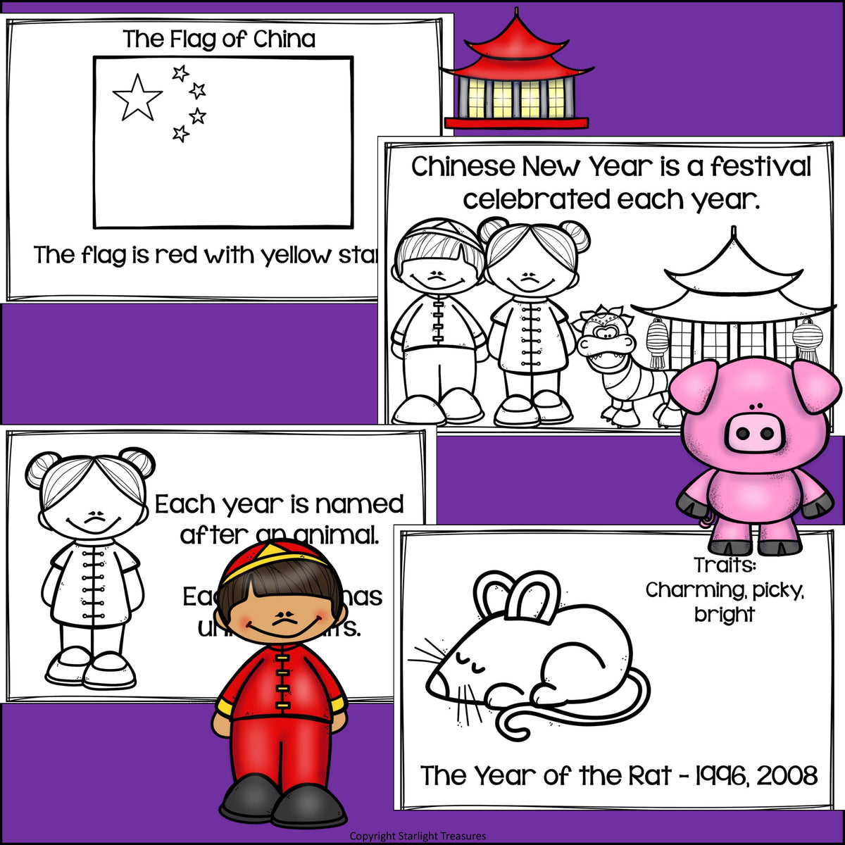 Chinese Calendar Mini Book for Early Readers: Chinese New Year ...