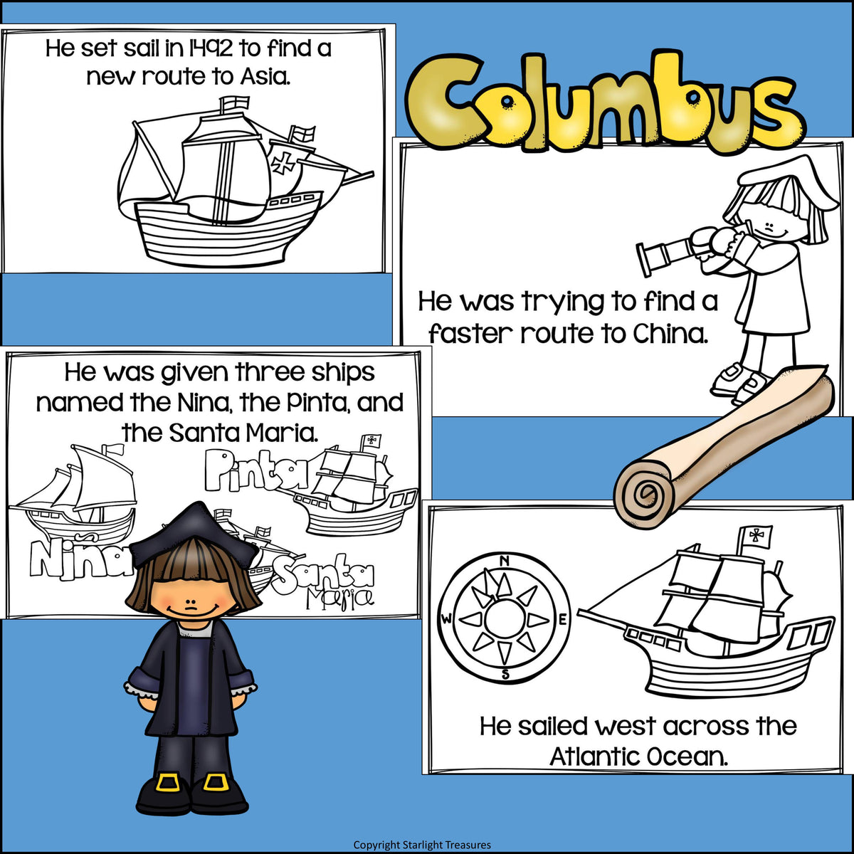 Christopher Columbus Mini Book for Early Readers: Early Explorers ...