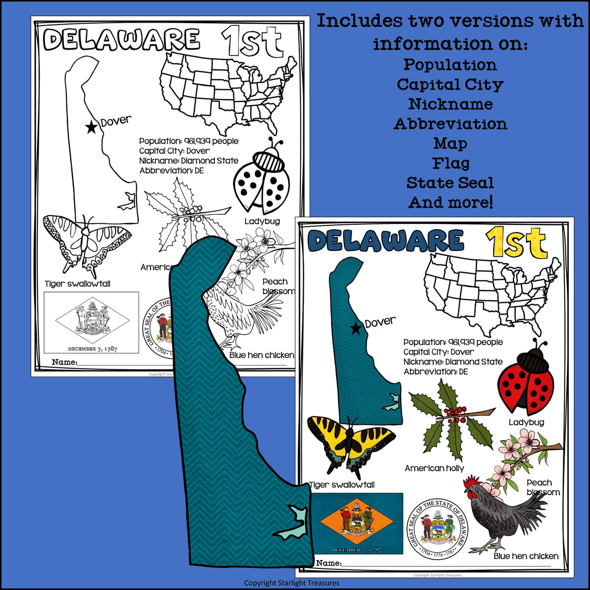 Delaware Fact Sheet - A State Study – Starlight Treasures LLC