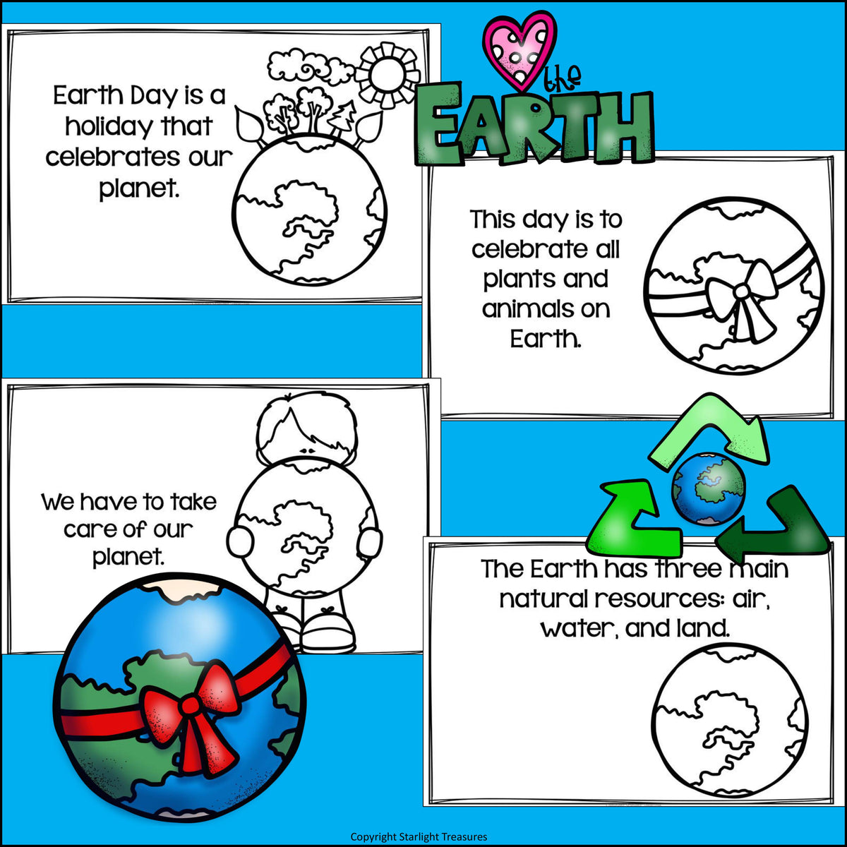 Earth Day Mini Book for Early Readers – Starlight Treasures LLC