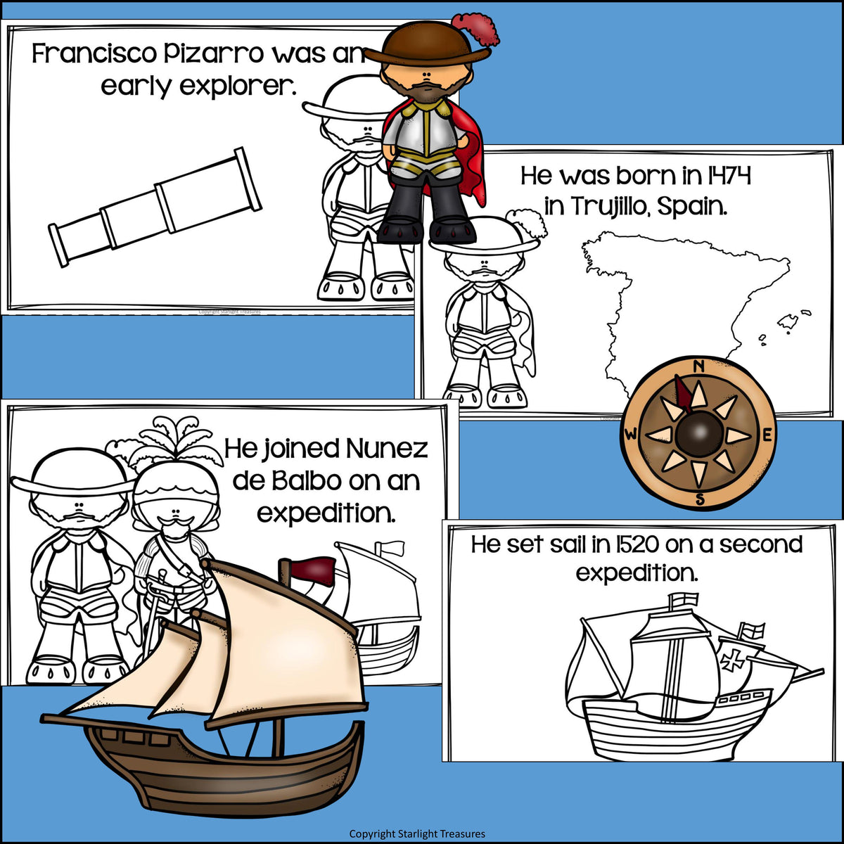 Francisco Pizarro Mini Book for Early Readers: Early Explorers ...