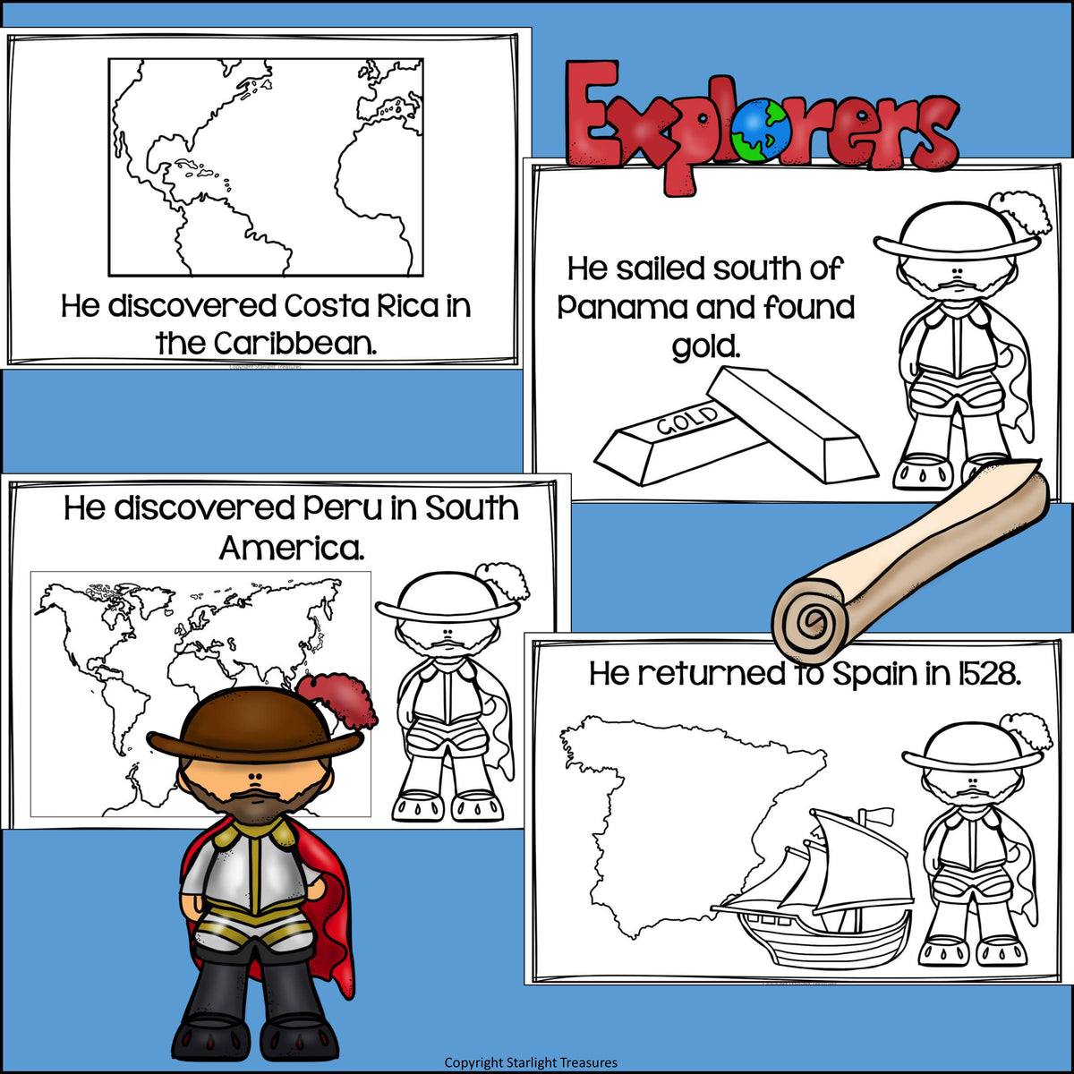 Francisco Pizarro Mini Book for Early Readers: Early Explorers ...