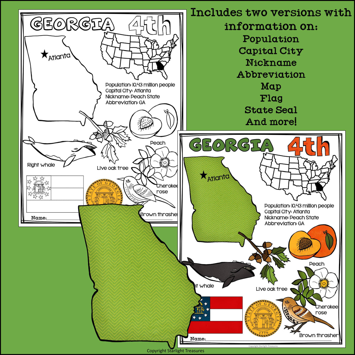 Georgia Fact Sheet - A State Study – Starlight Treasures LLC